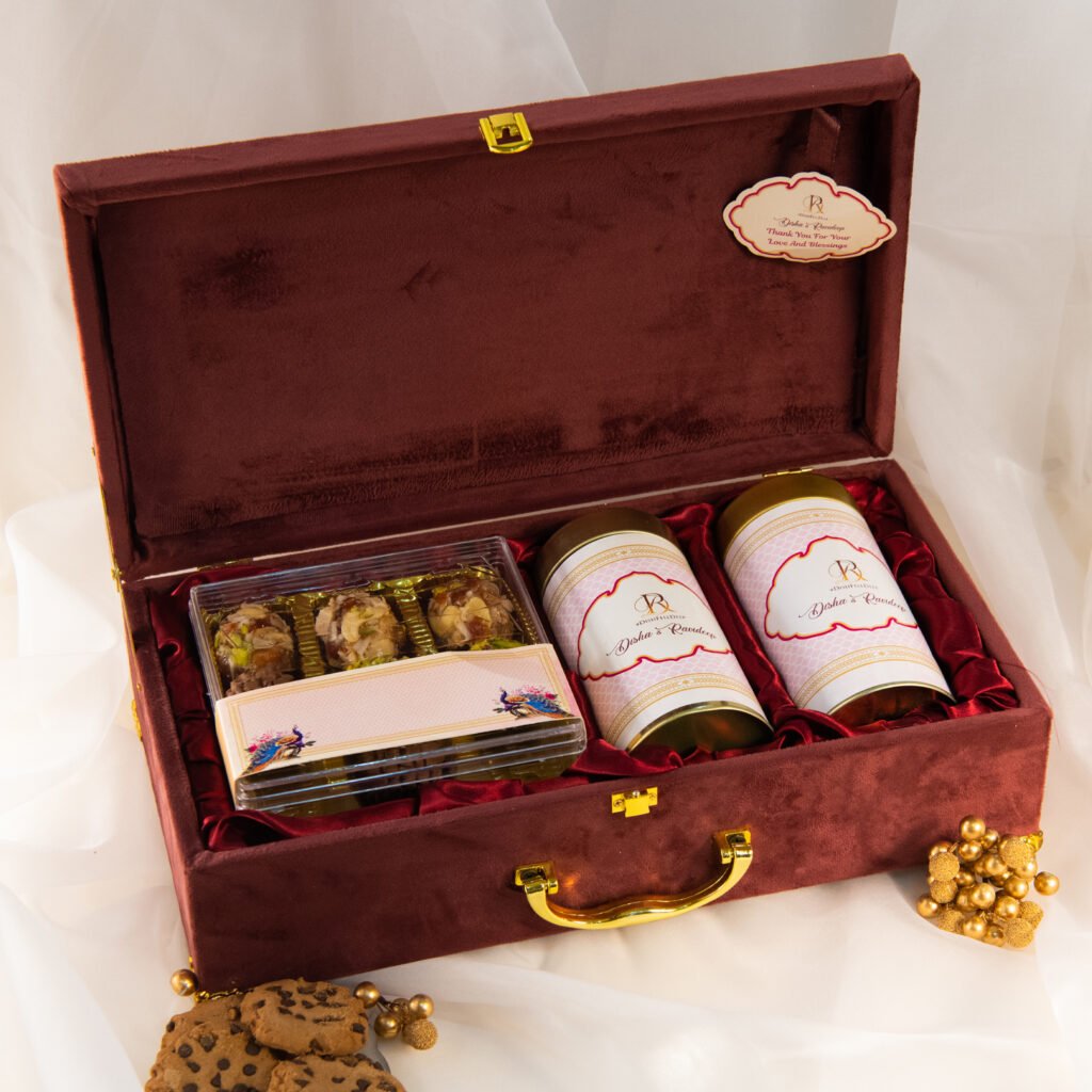 Burgundy Bliss Wedding Invitation Box - Gifts By Rashi