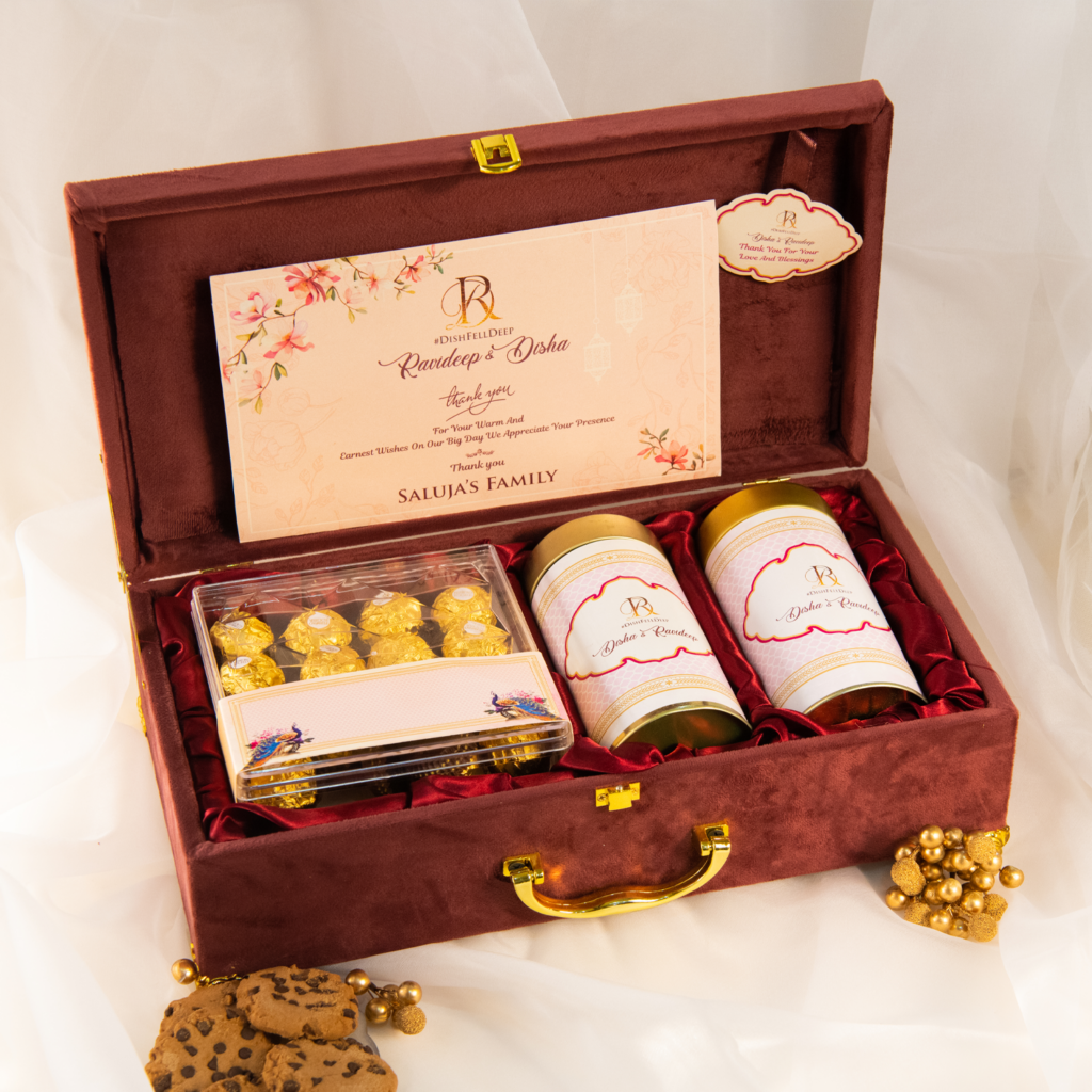 Burgundy Bliss Wedding Invitation Box - Gifts By Rashi