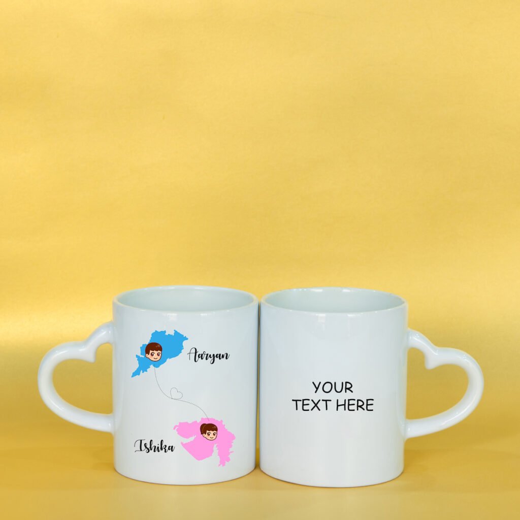 Long Distance Couple Mugs - Gifts By Rashi
